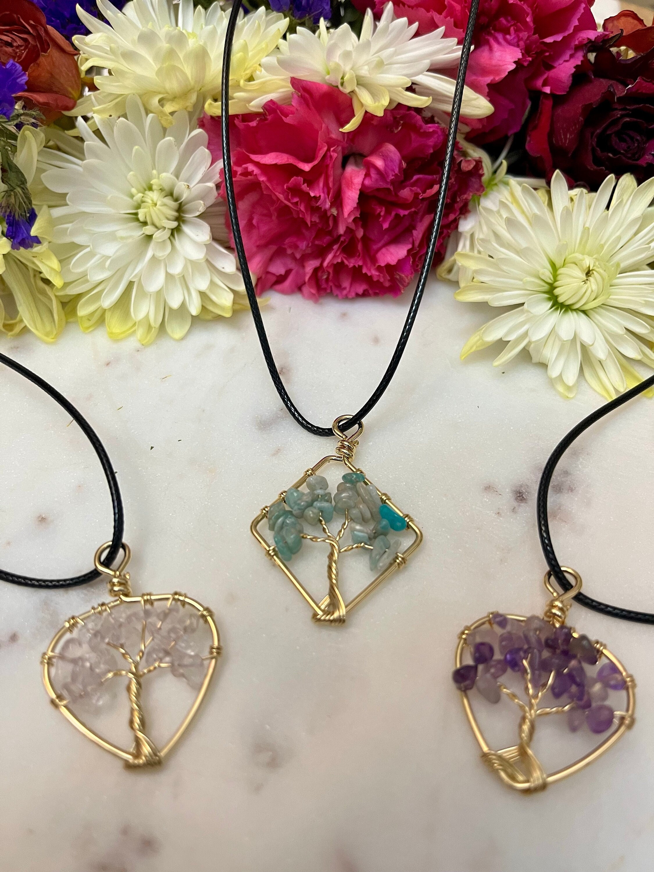 Artisan-crafted Wire Wrapped Tree of Life Pendants Handmade Nature ...