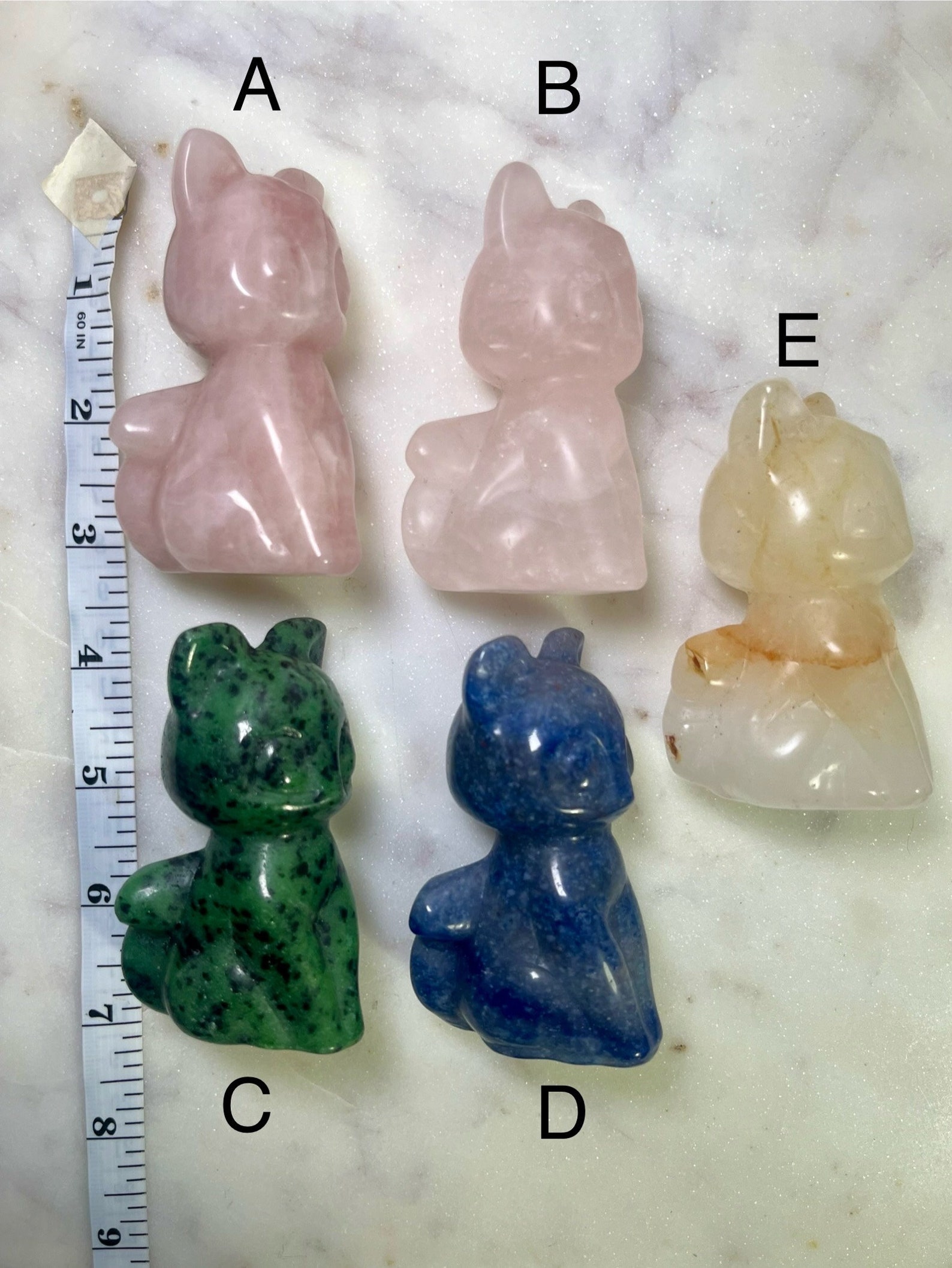 Crystal Luna Cat Carving - Sailor Moon - 3.2” - Golden Healer, Rose ...