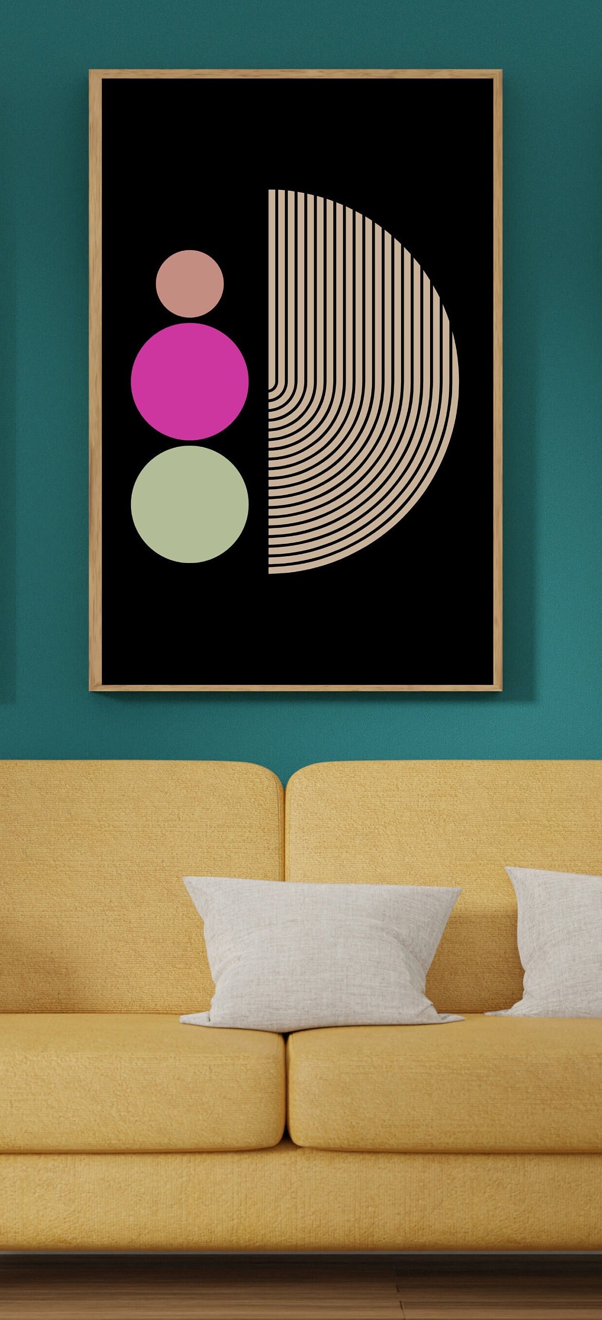 Retro Abstract Wall Art | Printable Wall Art | Set of 3 Prints | Retro ...