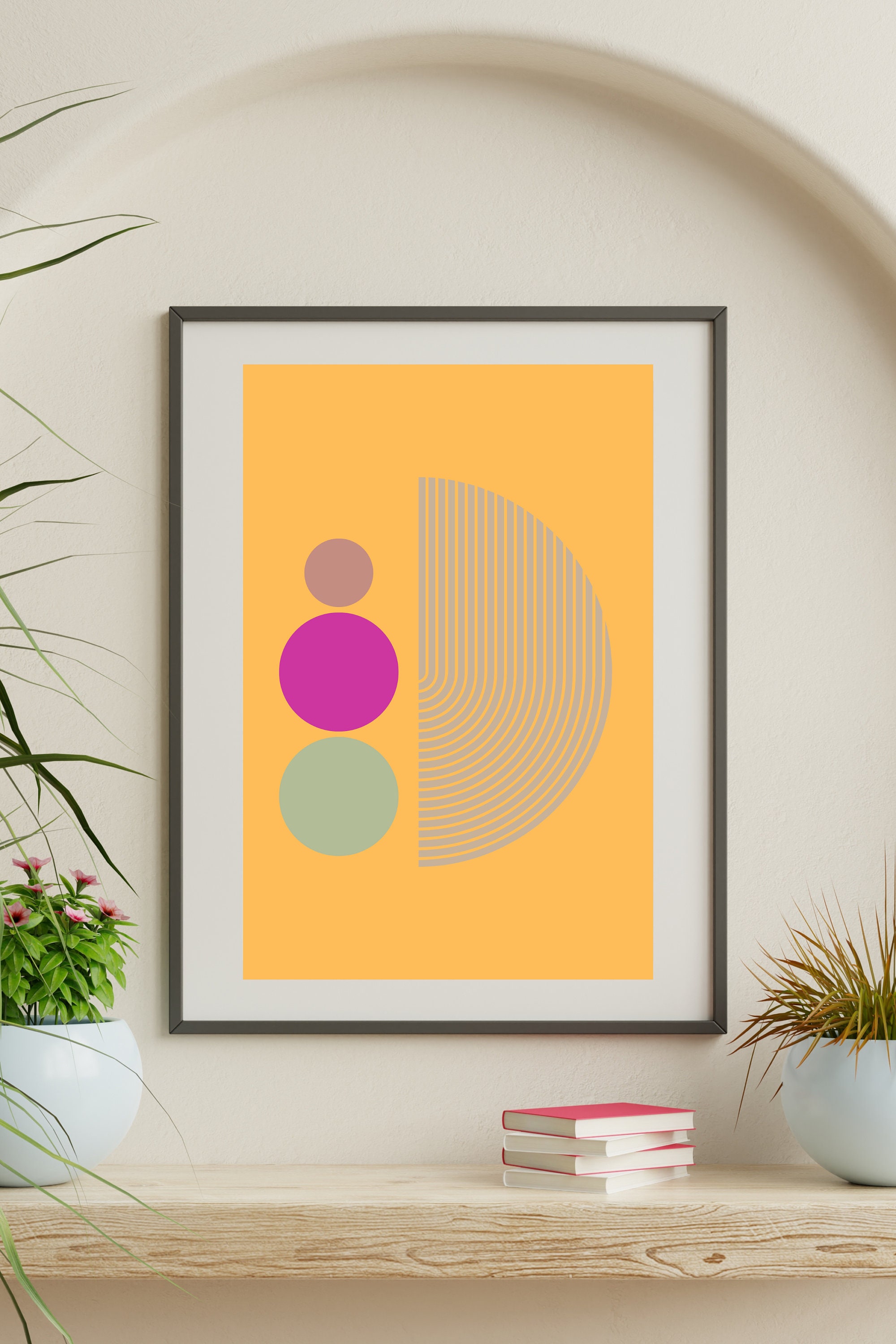 Retro Abstract Wall Art | Printable Wall Art | Set of 3 Prints | Retro ...