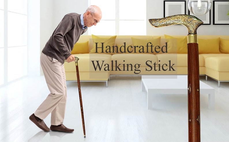 Wooden Walking Stick Handmade Designer Stick for Men and Women Best ...