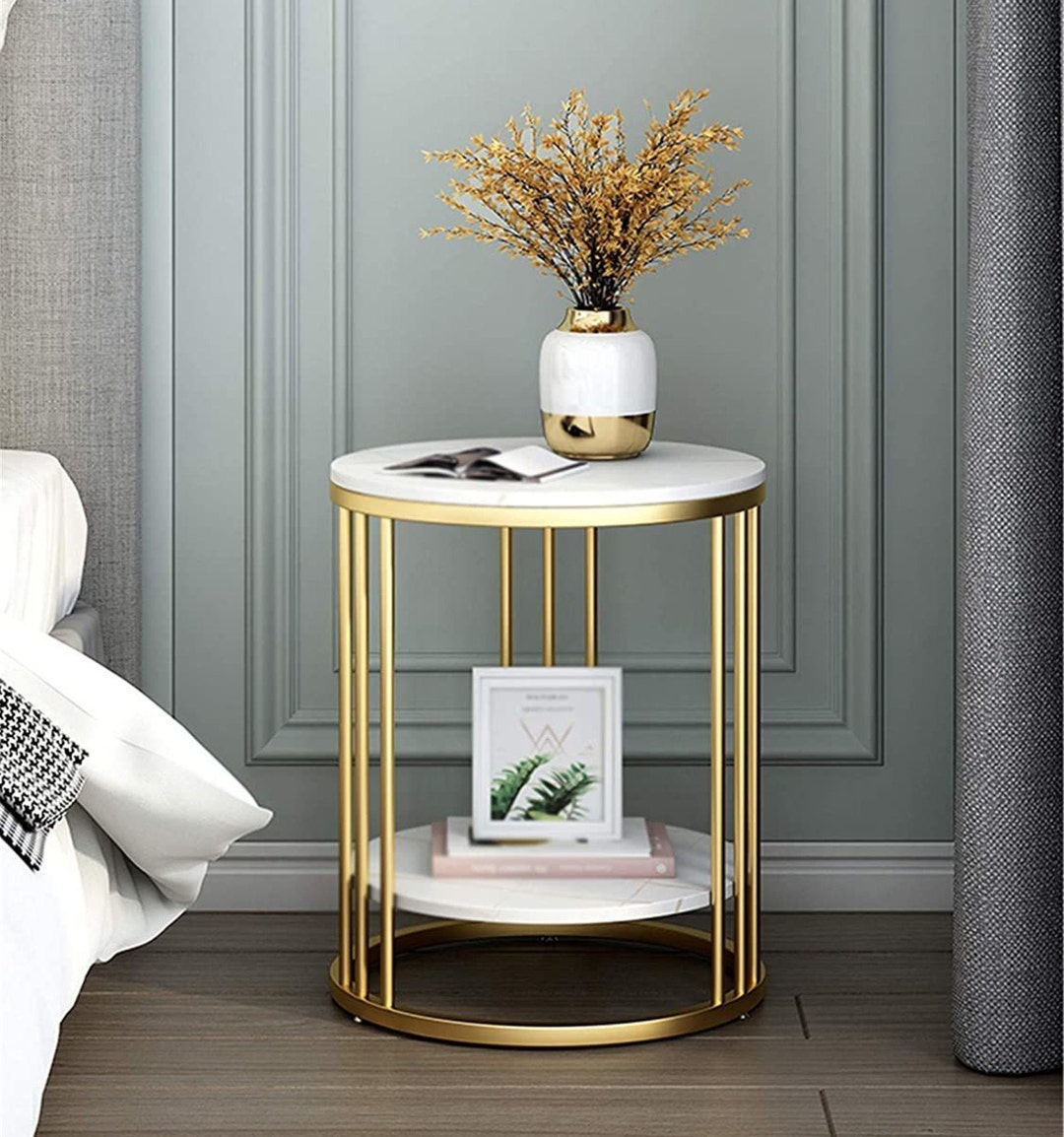 Wrought Iron Stylish and Functional Bedside Table: Handcrafted ...