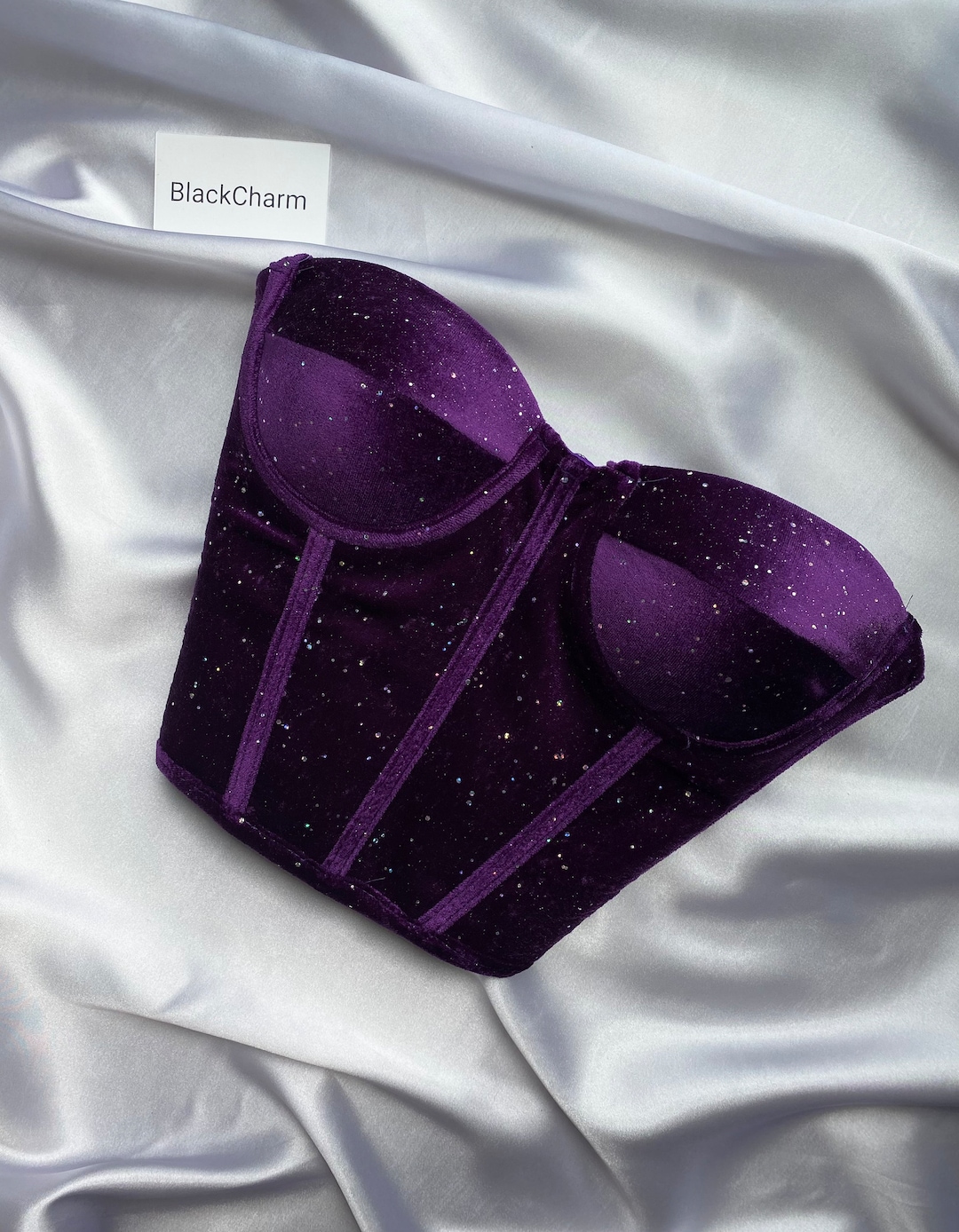Purple Shine Vintage Corset - Etsy