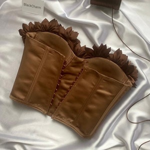 Beige Dahlia Corset - Etsy