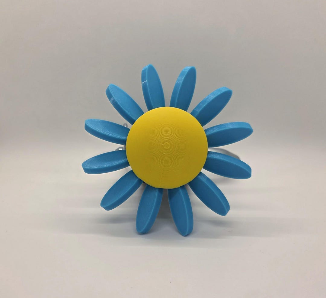 Hitch Spinner - Spinning Light Blue Daisy - for 2 Inch Hitch - Etsy