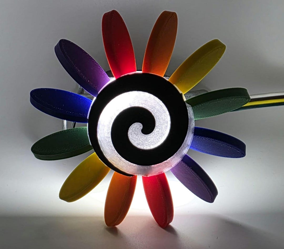 Hitch Spinner - Lighted Spiral Spinning Daisy - for 2 Inch Hitch (pick ...