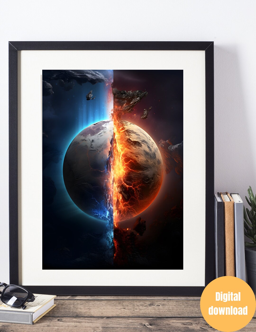 Printable Digital Art Collapsing World Digital Art - Etsy