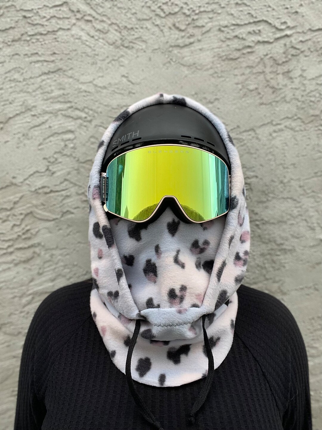 Animal Spots Ski Hood - Fits Over the Helmet, Fleece Hood, Balaclava ...