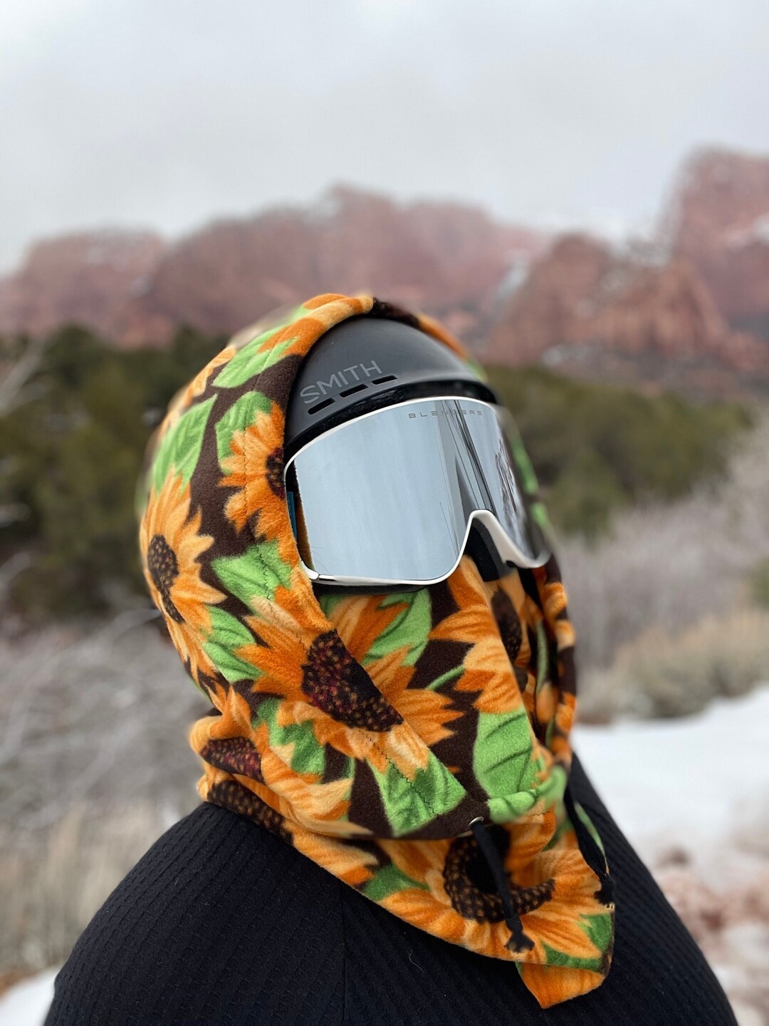 Sunflower Ski Hood Fits Over the Helmet, Fleece Hood, Balaclava ...