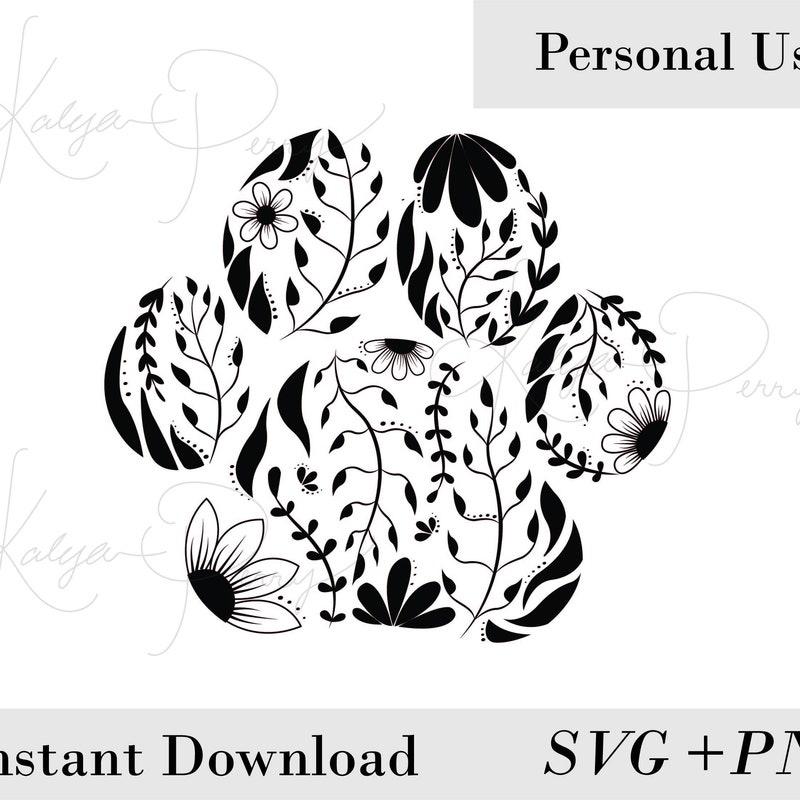 Paw Svg - Etsy