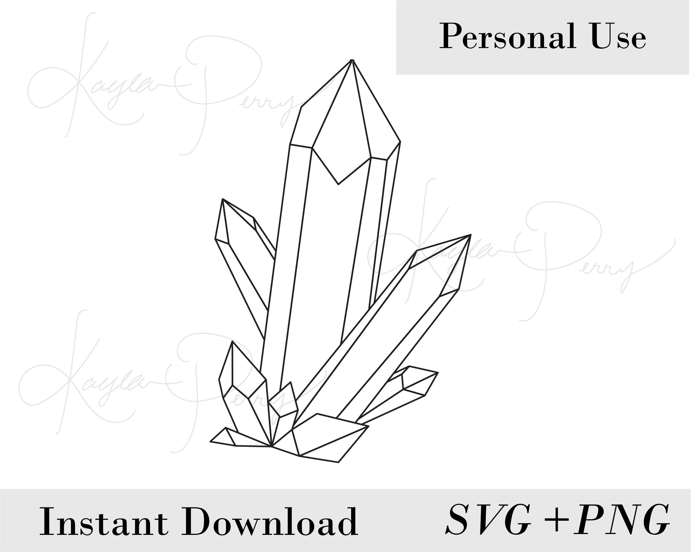 Crystal SVG, PNG File Download - Etsy