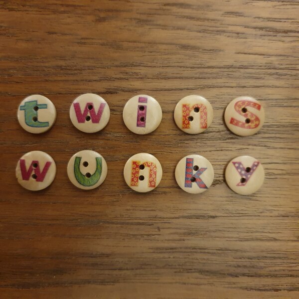 Alphabet Buttons - Etsy