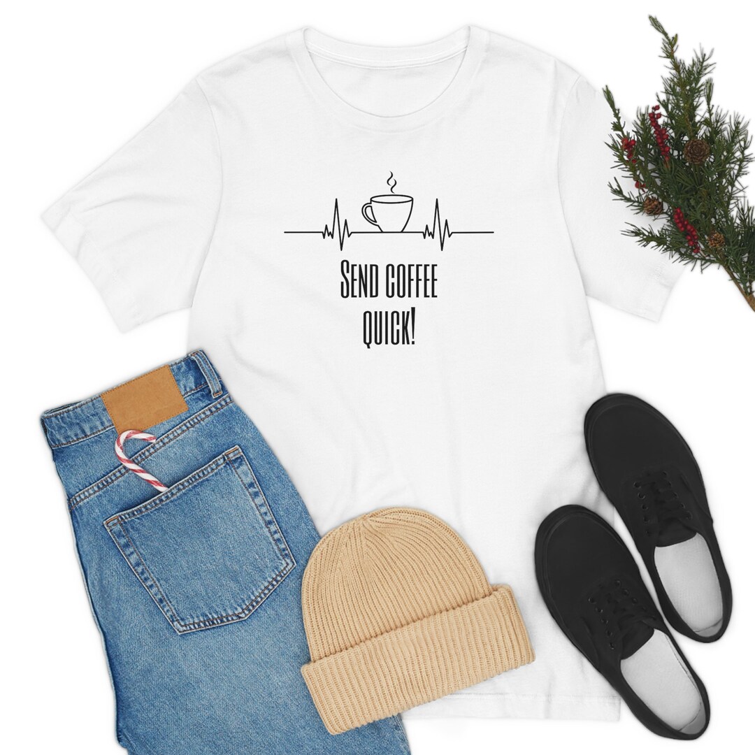 Coffee Lifeline T Shirt / Coffee EKG / Funny T Shirt / Coffee Shirt ...