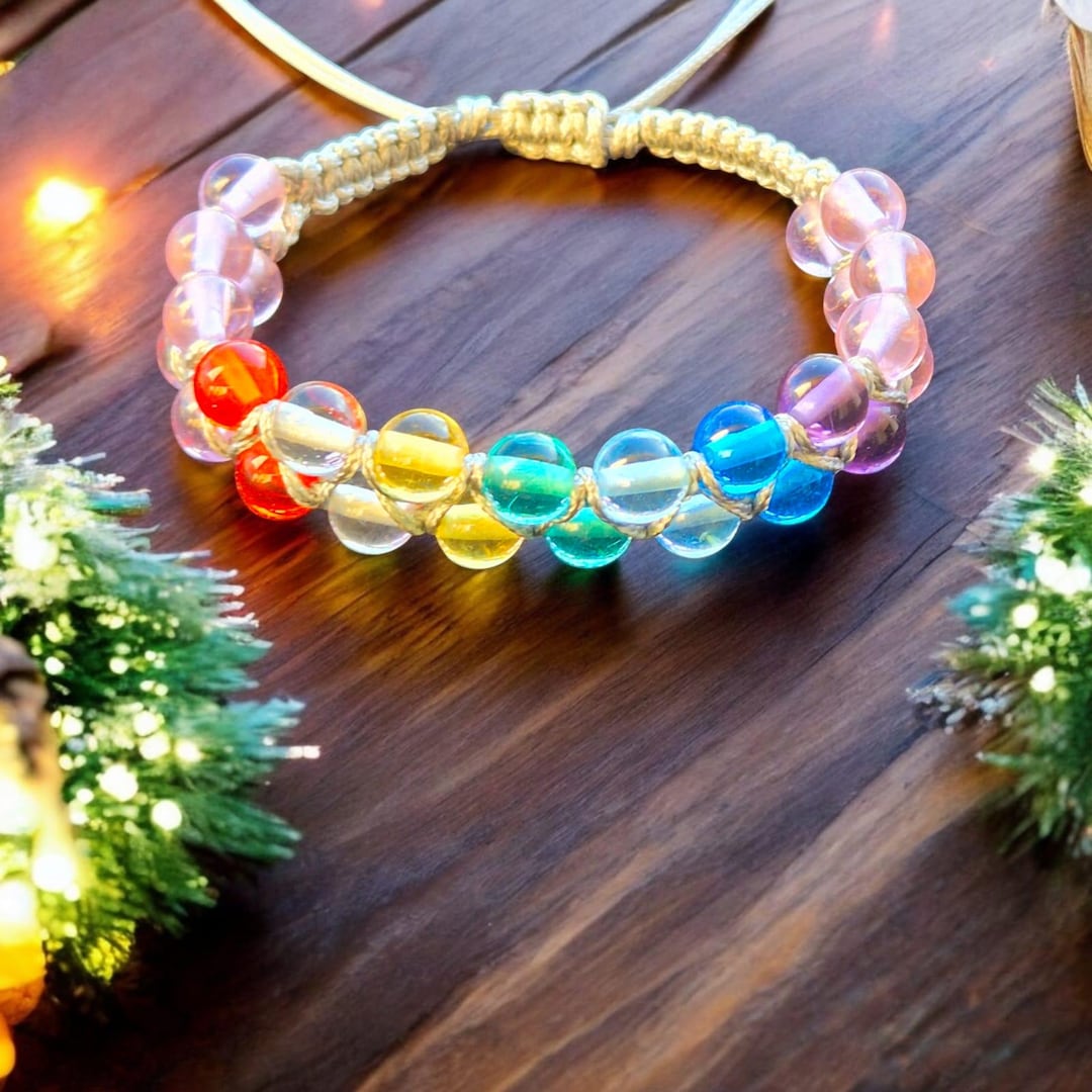 Angel Aura Chakra Macrame Protection Bracelet Healing Energy High ...