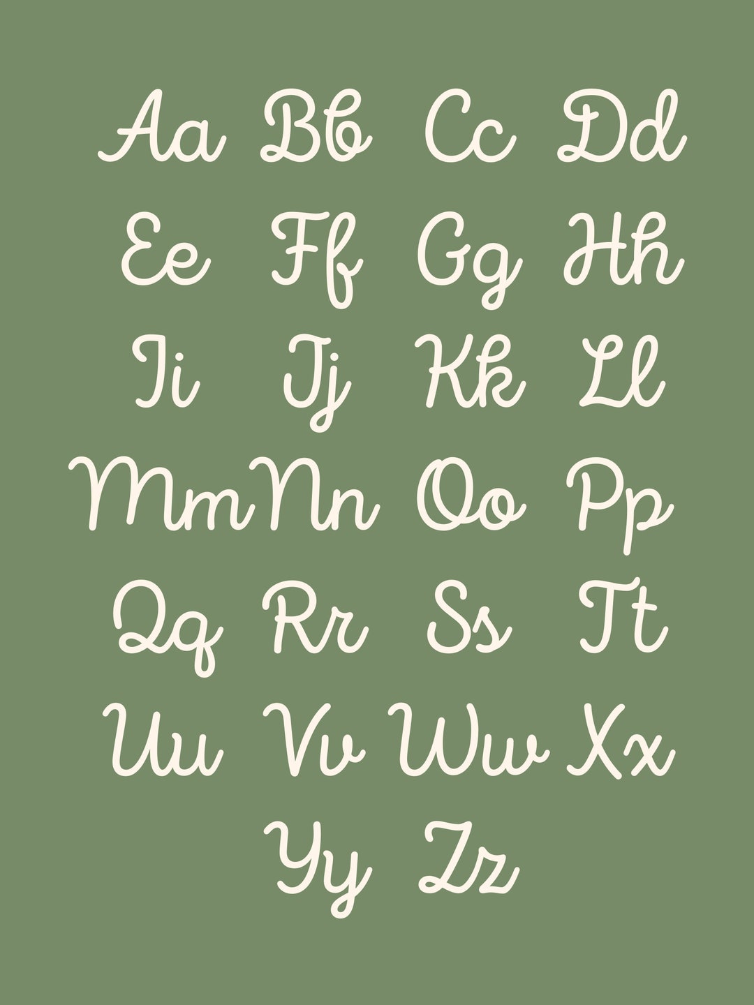 Alphabet Poster #1 - Etsy