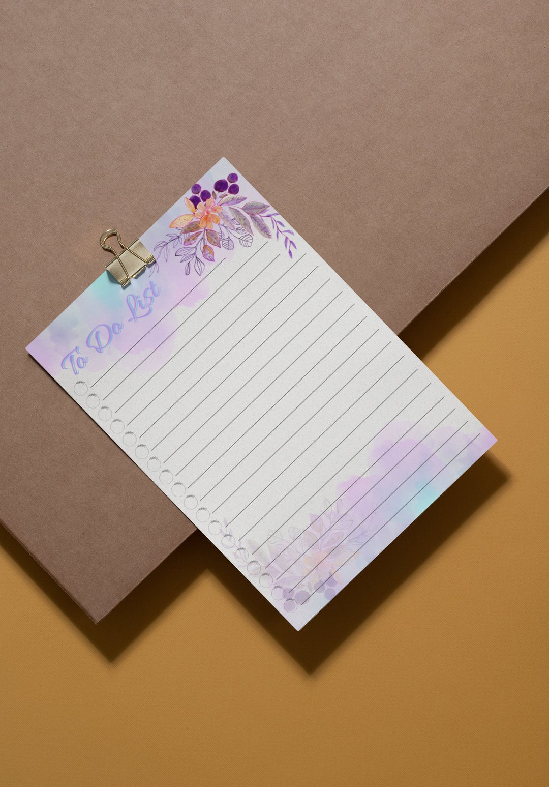 To Do List, Simple Cute to Do List, Cursive, Colorful, Floral Print, - Etsy