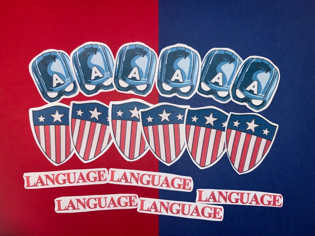 Captain America Sticker Set - Etsy