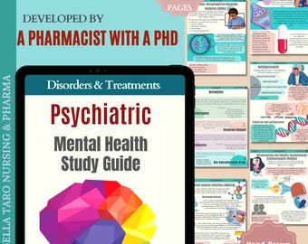 Psychiatric Mental Health Bundle, Nursing Study Guides, Nursing Study ...
