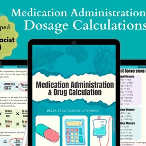 Medication Dosage Calculation BUNDLE, Nursing School Study Guide ...