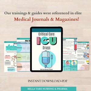 ICU Critical Care Nursing Notes Bundle | IV Infusions | ICU Drips ...