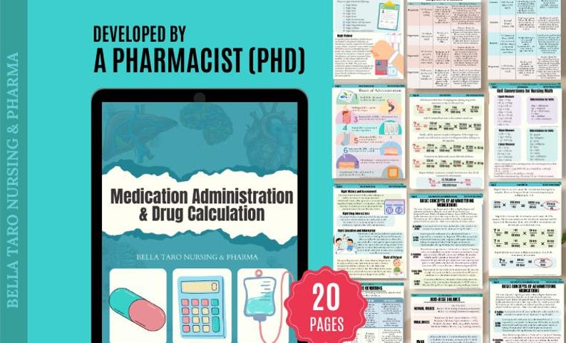 Medication Dosage Calculation BUNDLE, Nursing School Study Guide ...
