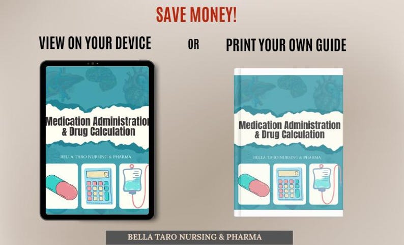 Medication Dosage Calculation BUNDLE, Nursing School Study Guide ...