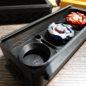 B/W Beyblade X Three-bey Deck Case (beyblades Not Included) + Hand ...