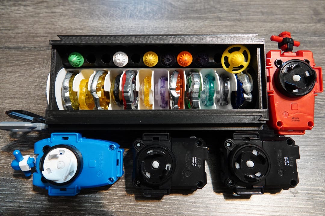Beyblade X Organizer – Modular 6bey Box + FREE Launcher Grip - Etsy