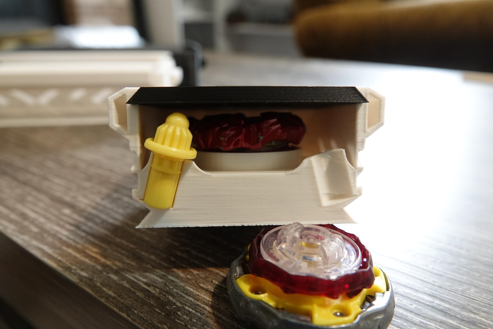 B/W Beyblade X Three-bey Deck Case (beyblades Not Included) + Hand ...