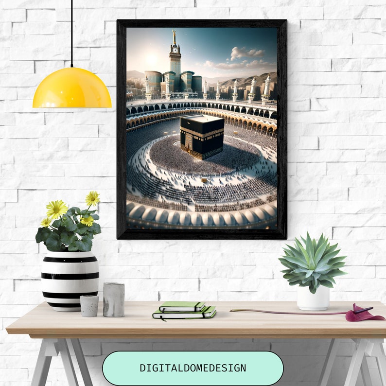 Printable Wall Art of Kaaba, Islamic Wall Art, Digital Islamic Wall Art ...