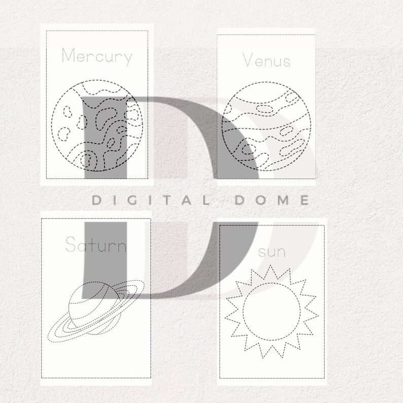 Interactive Solar System Tracing Book Prints for Kids-learn & Explore ...