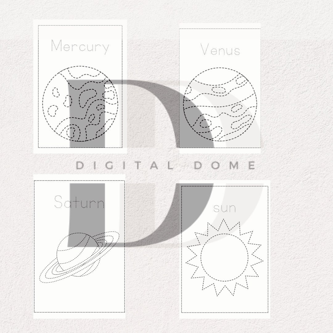 Interactive Solar System Tracing Book Prints for Kids-learn & Explore ...