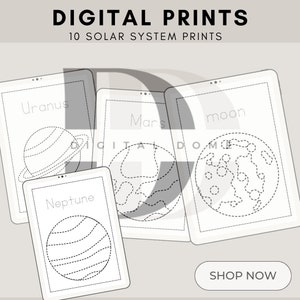 Interactive Solar System Tracing Book Prints for Kids-learn & Explore ...