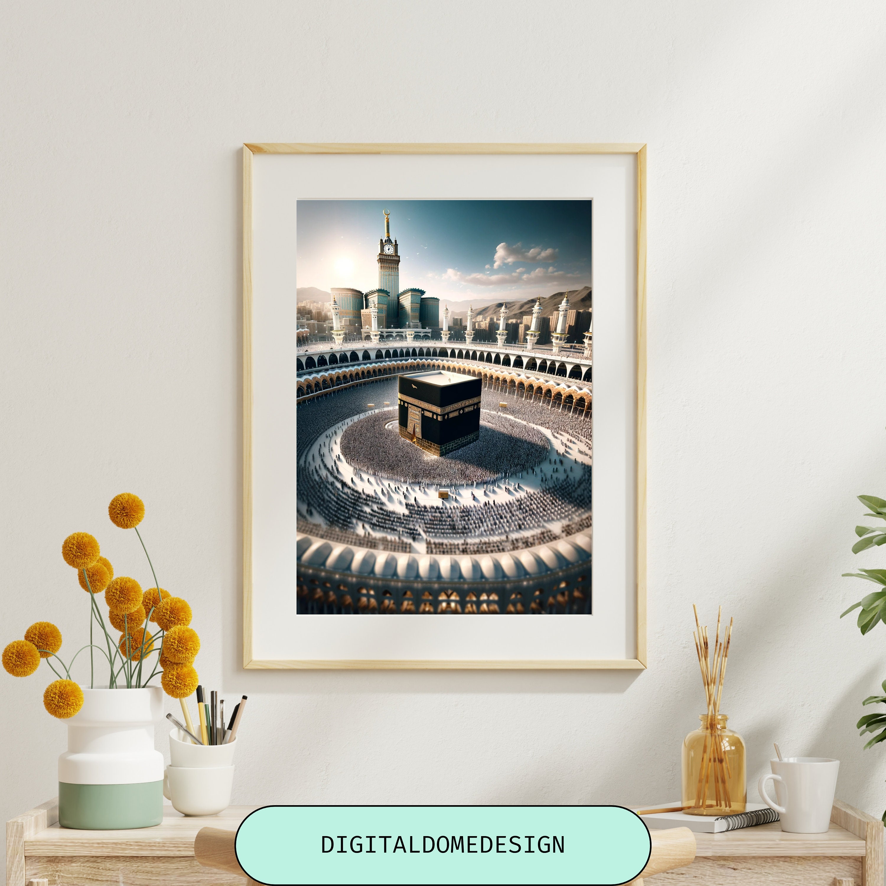 Printable Wall Art of Kaaba, Islamic Wall Art, Digital Islamic Wall Art ...