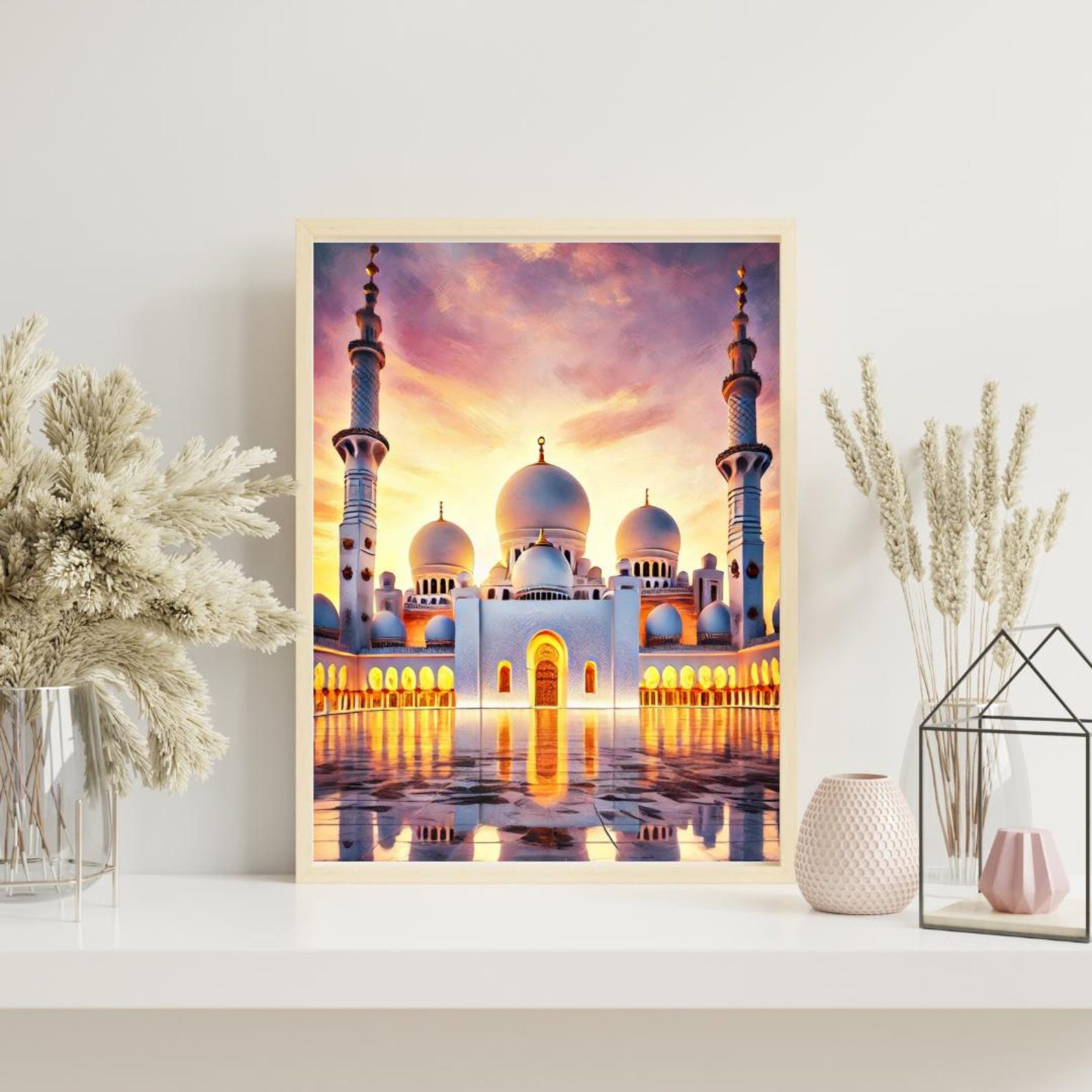Sheikh Zayed Mosque Print – Abu Dhabi Islamic Architecture (digital ...