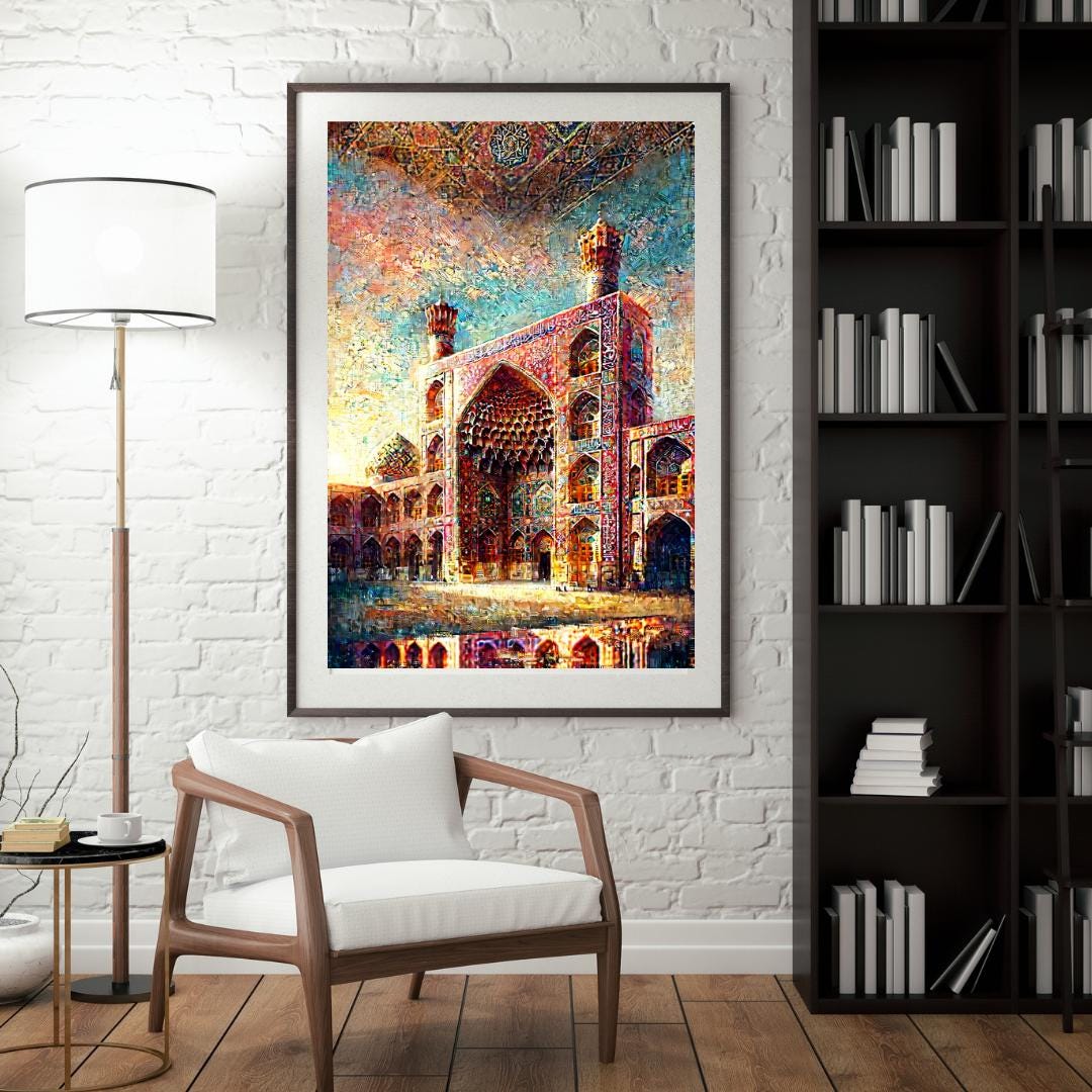 Nasir Al-mulk Mosque Wall Art – Pink Tiles Islamic Architecture Print ...