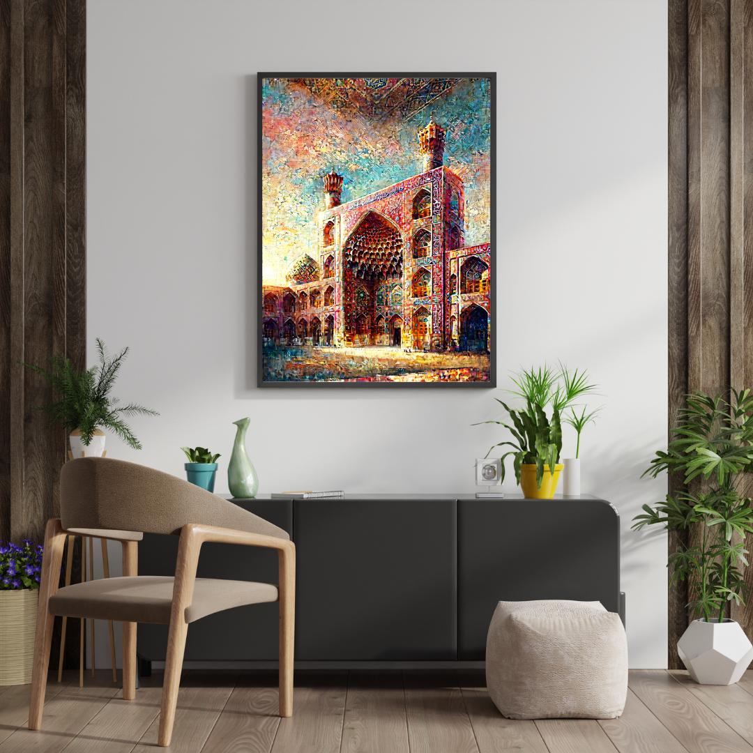 Nasir Al-mulk Mosque Wall Art – Pink Tiles Islamic Architecture Print ...