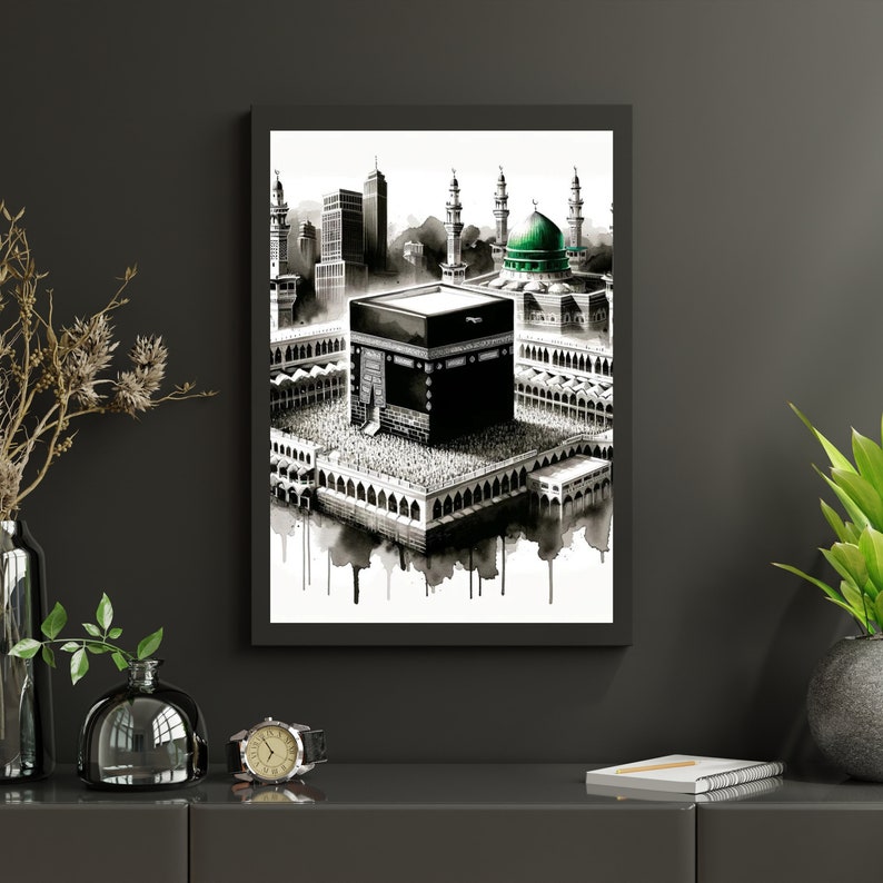Kaaba & Masjid an Nabawi Print, Islamic Wall Art (digital Download) - Etsy