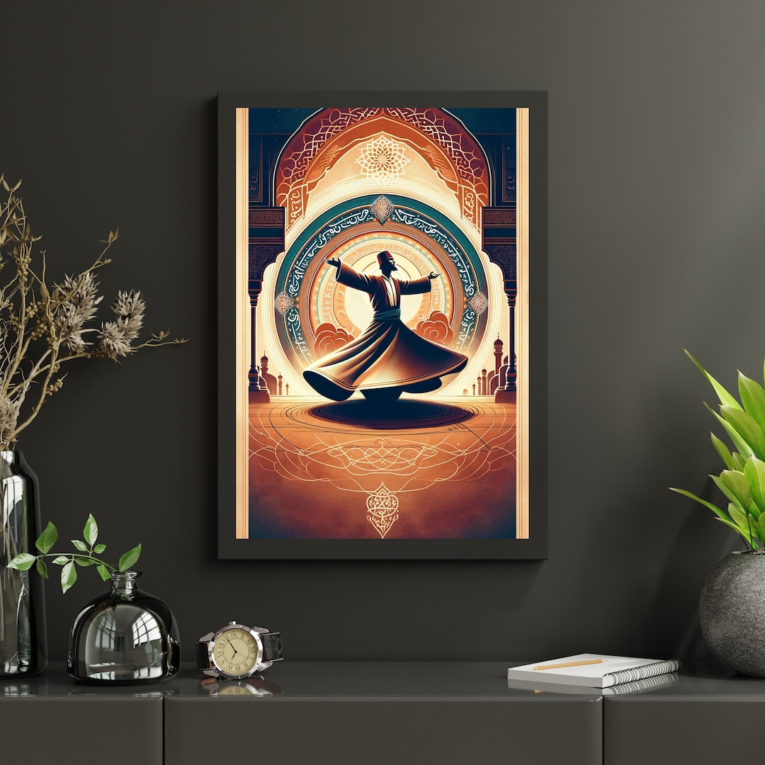 Sufi Whirling Dervish Art – Islamic Home Decor (digital Download) - Etsy