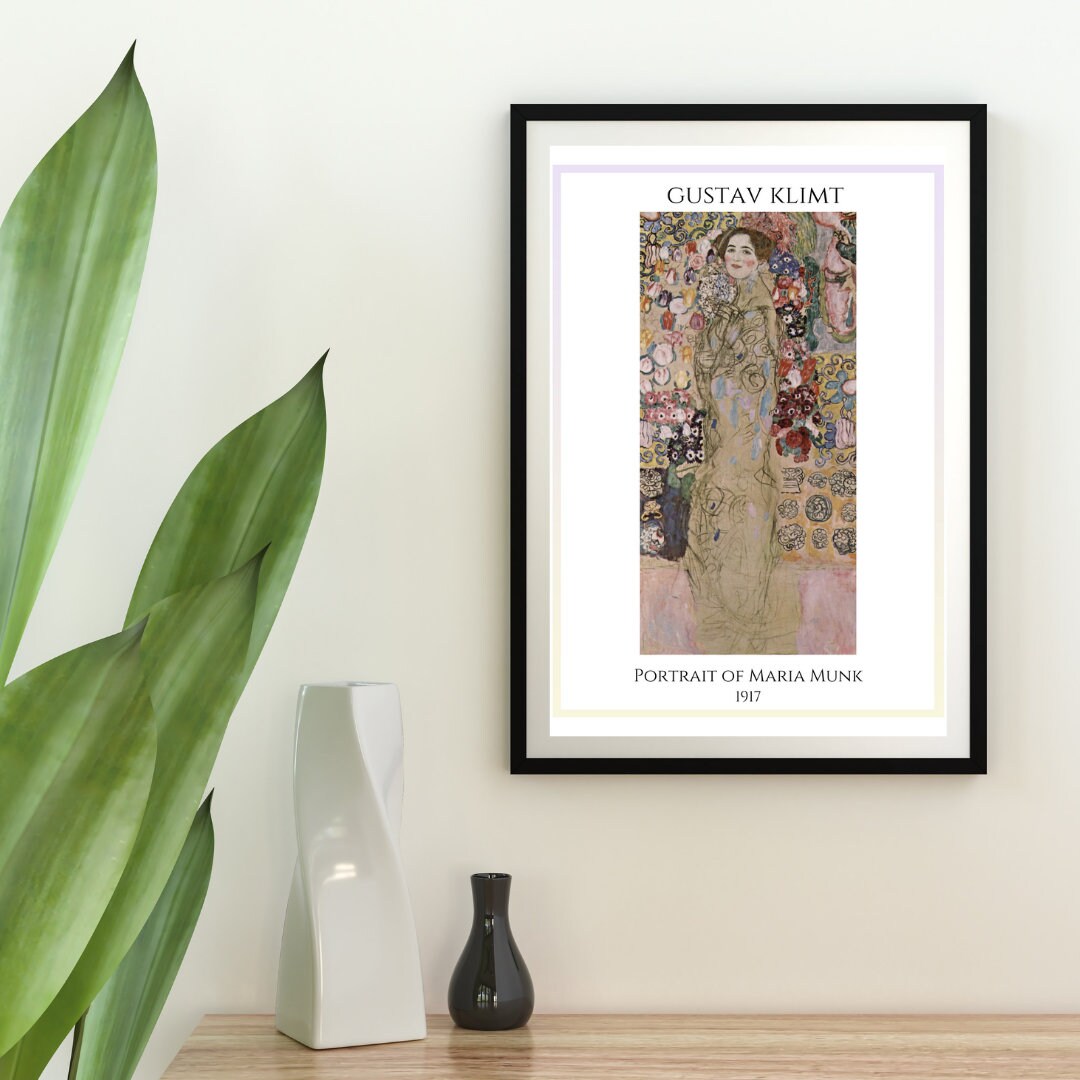 Portrait of Maria Munk by Klimt Printable Art 8K Quality Intense ...