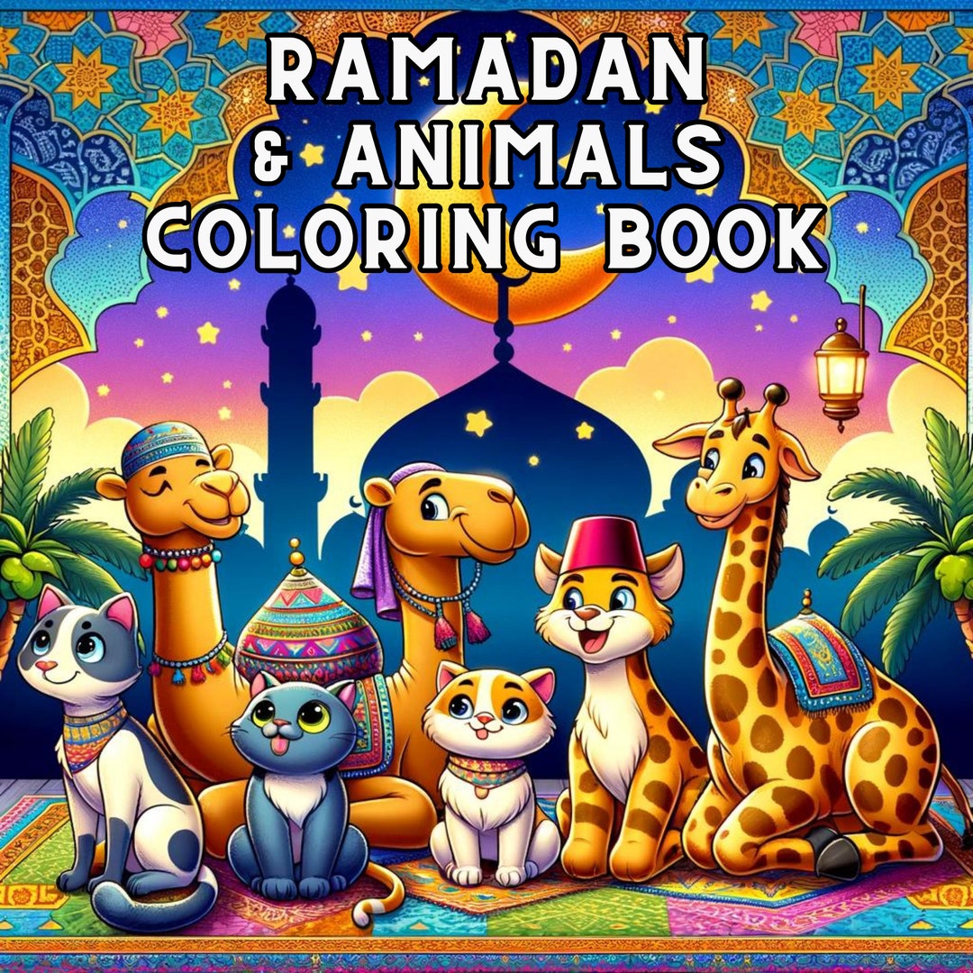 Ramadan & Animals Coloring Book for Kids - Etsy
