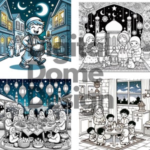 Ramadan Coloring Book (20 Pages), Coloring Book for Kids, Coloring Book ...