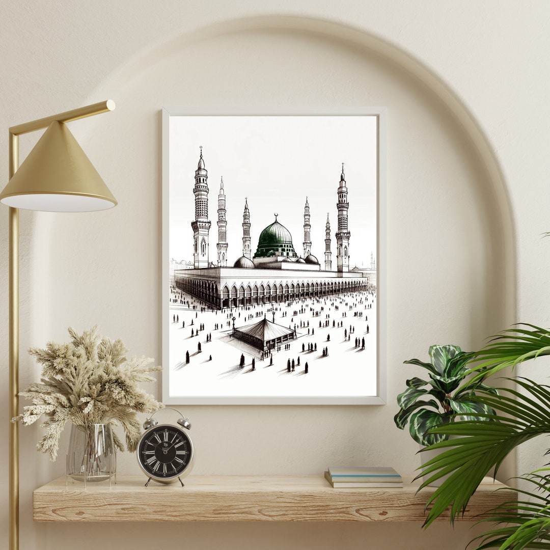Masjid an Nabawi Ultra HD -8k-,islamic Wall Art, Islamic Prints, Muslim ...
