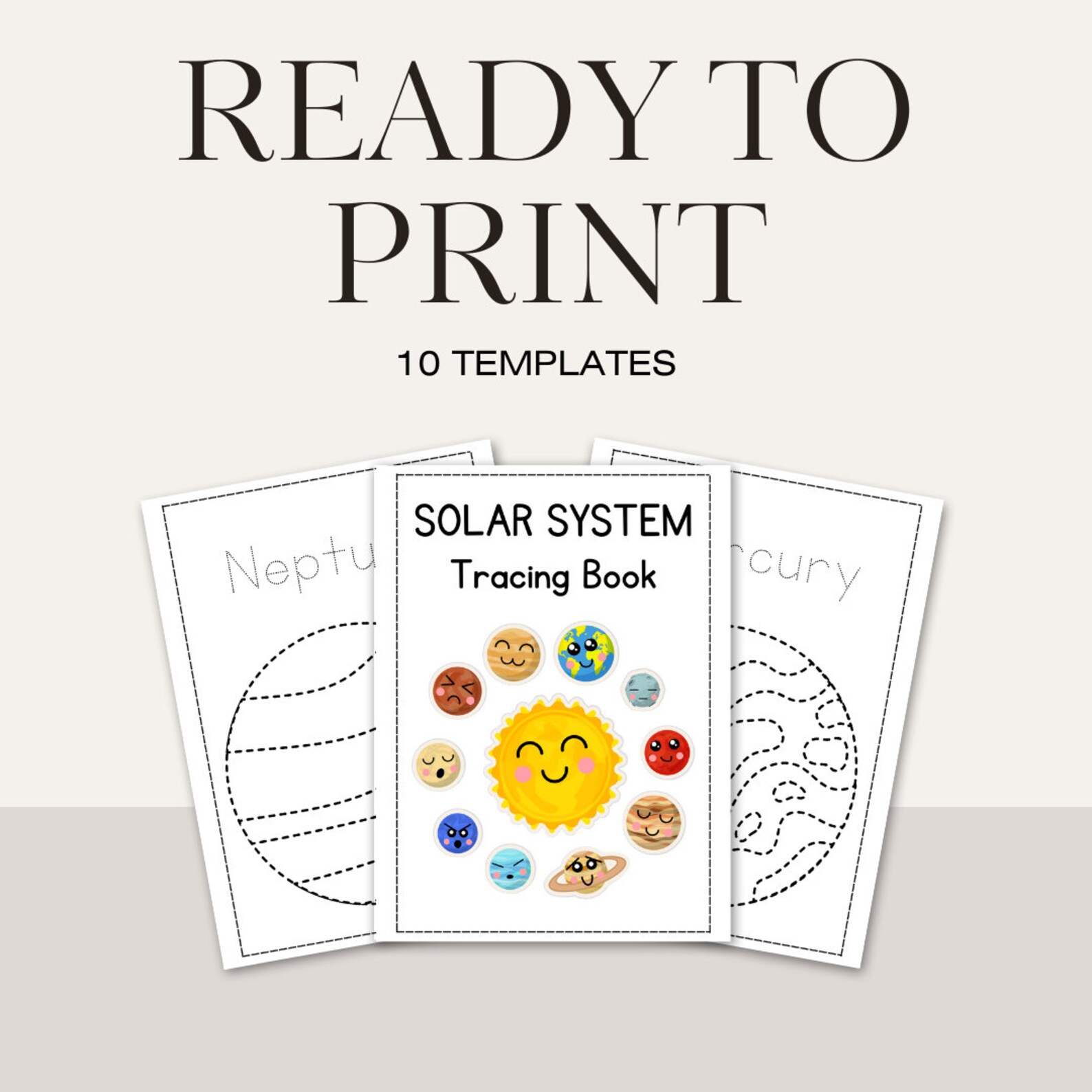 Interactive Solar System Tracing Book Prints for Kids-learn & Explore ...