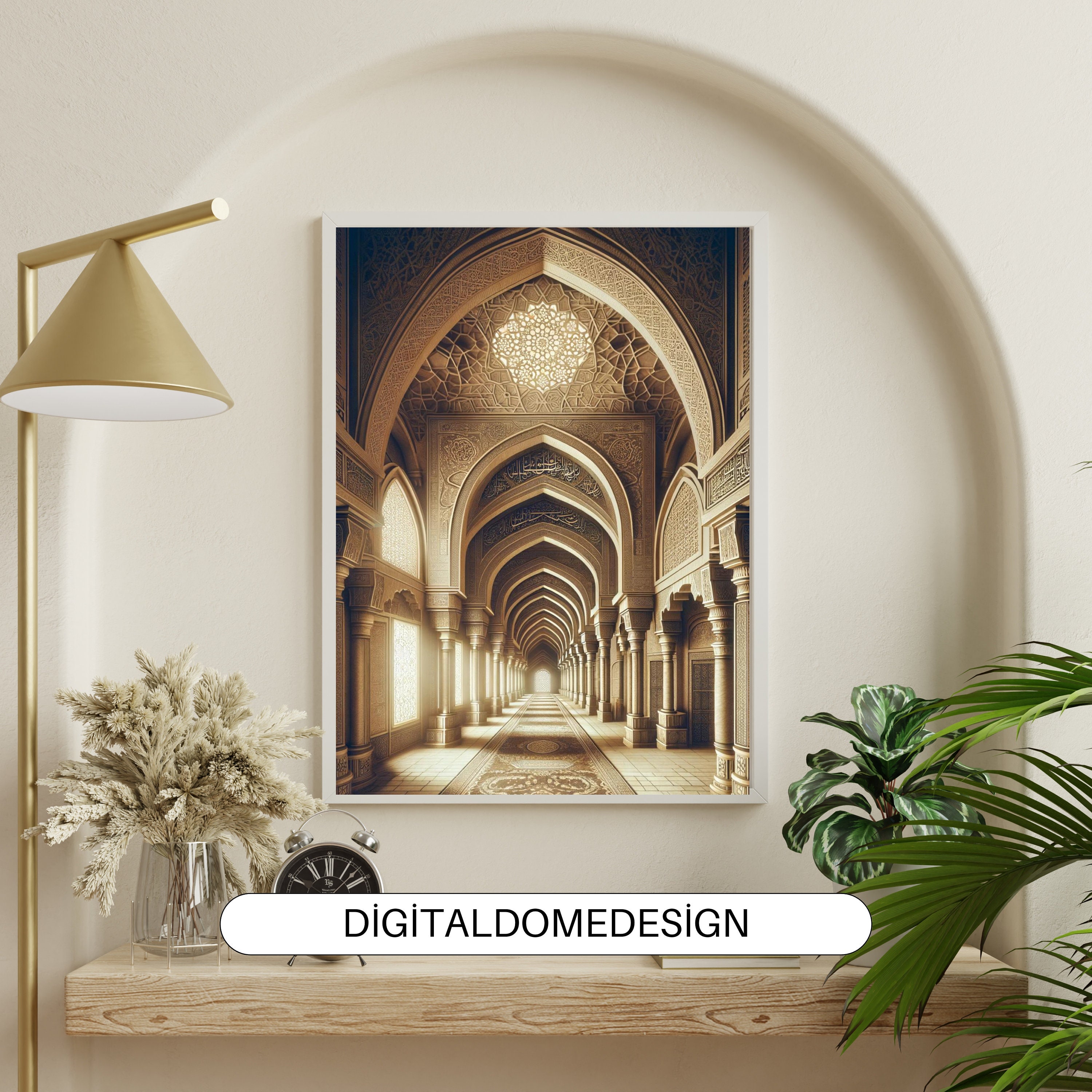 Printable Vintage Mosque Window Decor Wall Art, Mosque Home Decor ...