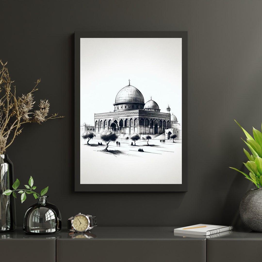 Masjid Al Aqsa Ultrahd -4K- Islamic Wall Art, Muslim Home Decor Gift ...