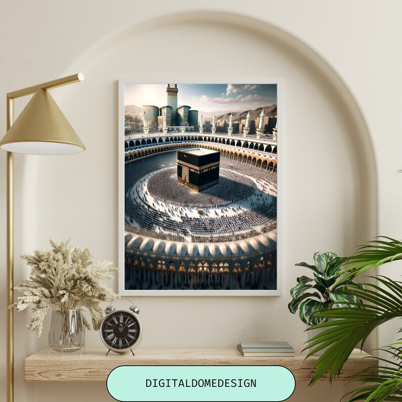 Printable Wall Art of Kaaba, Islamic Wall Art, Digital Islamic Wall Art ...