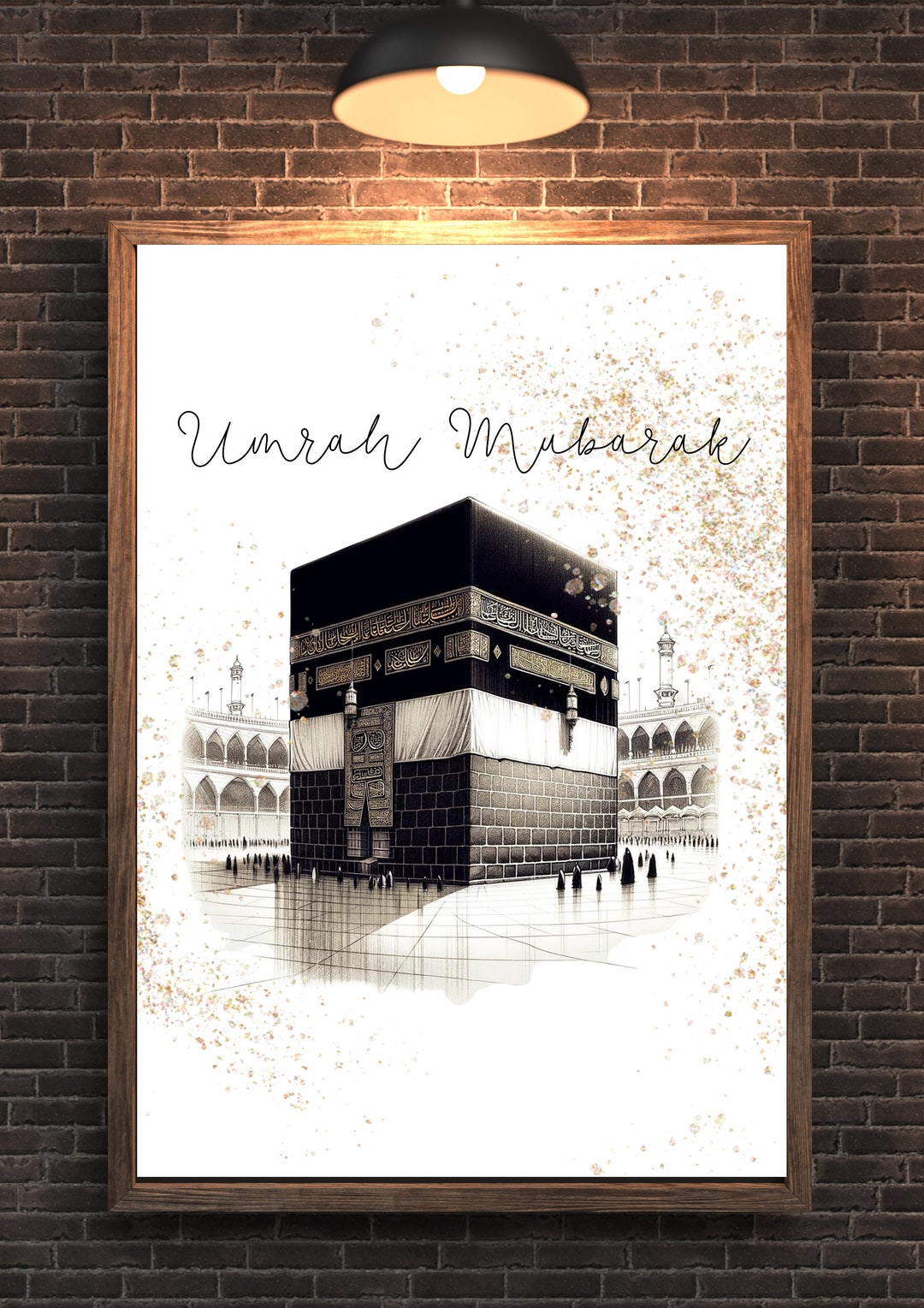 Personalized Umrah Mubarak Art Print, Islamic Gift (digital Download ...