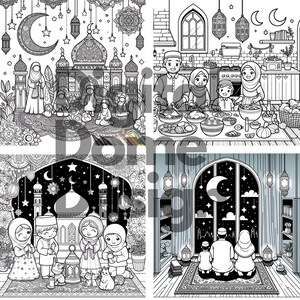Ramadan Coloring Book (20 Pages), Coloring Book for Kids, Coloring Book ...