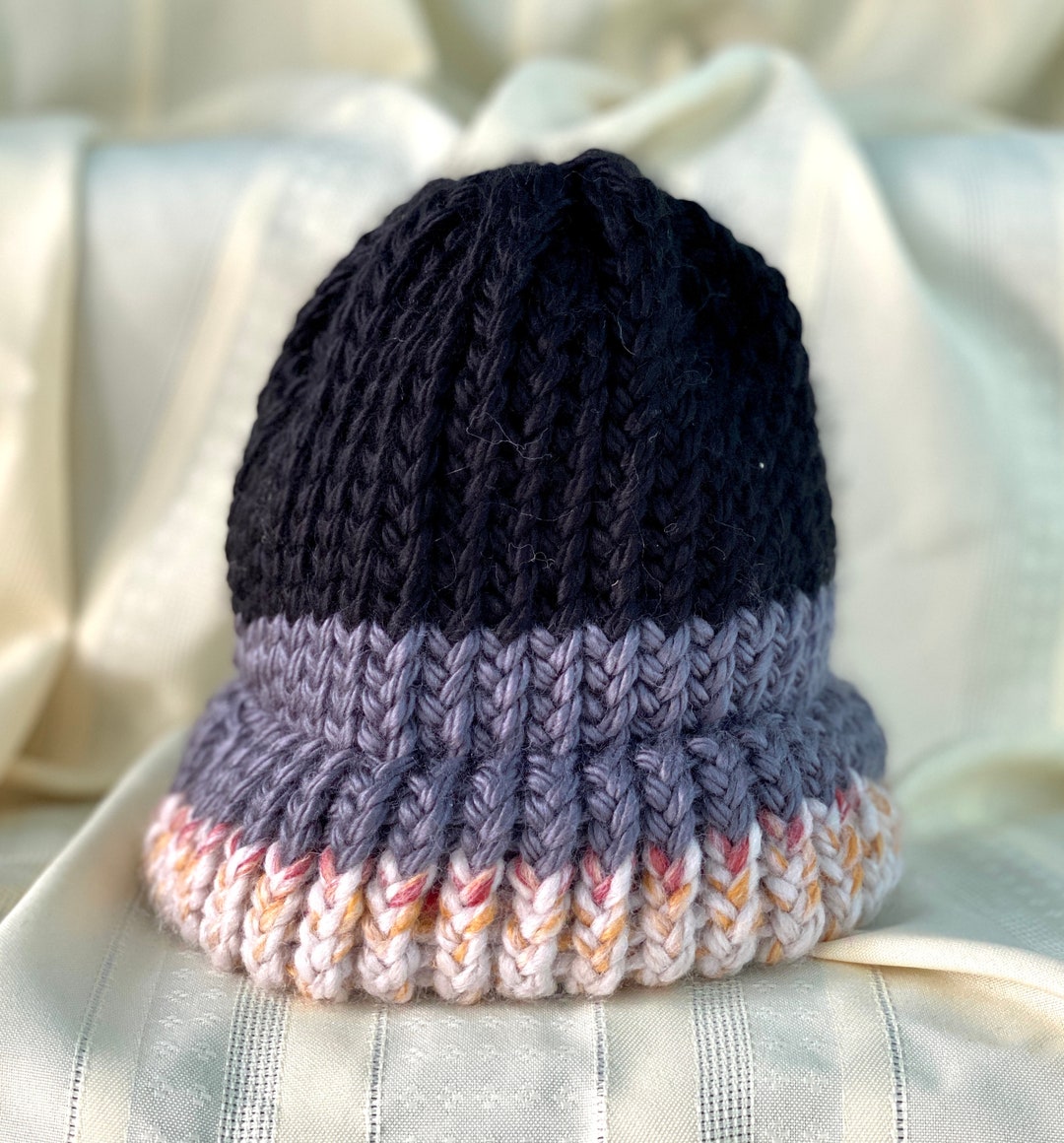 Black Multi #4 Knitted Hat - Etsy